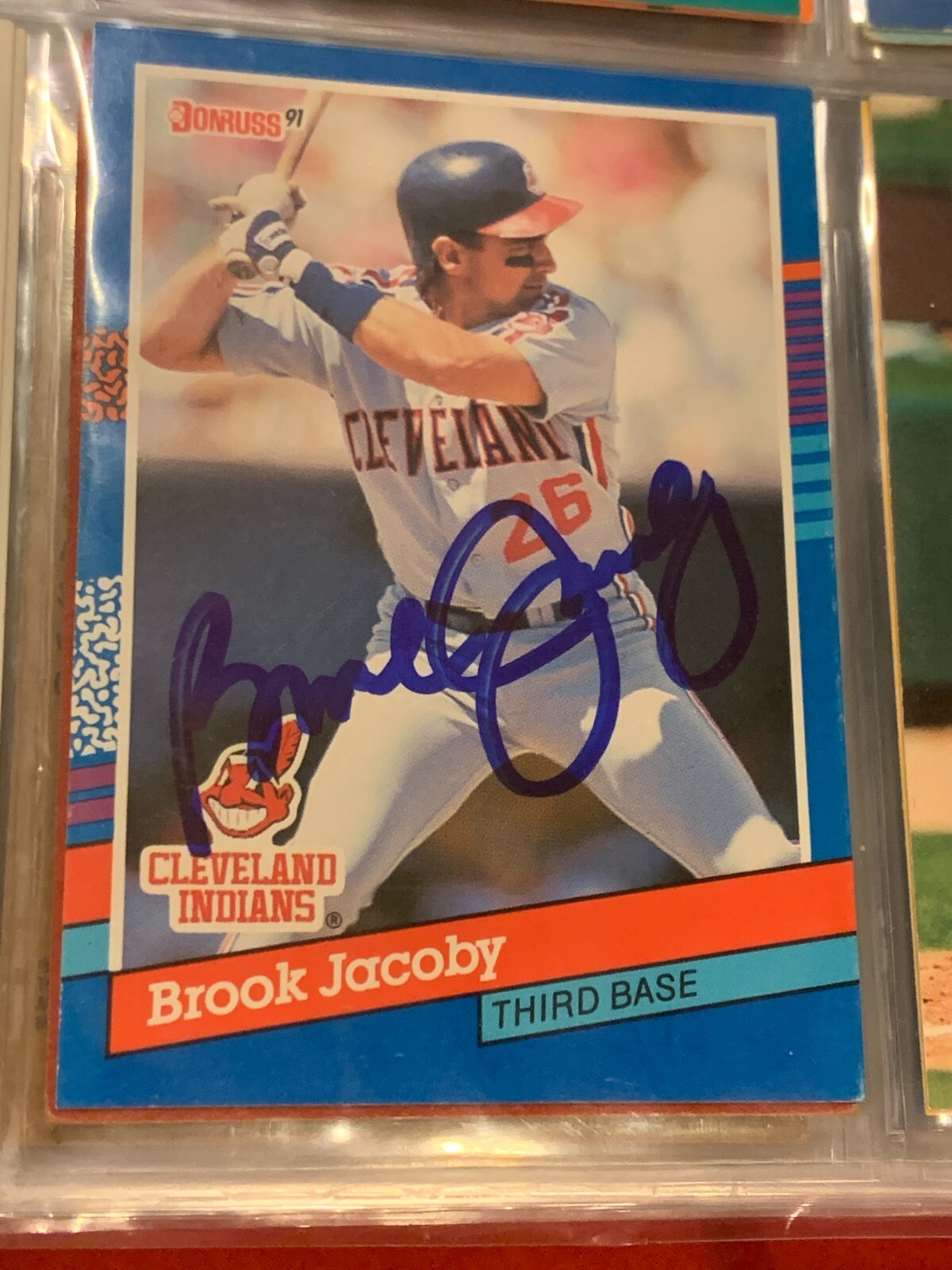 BROOK JACOBY AUTOGRAPHED SIGNED 1991 DONRUSS CARD INDIANS COA | eBay