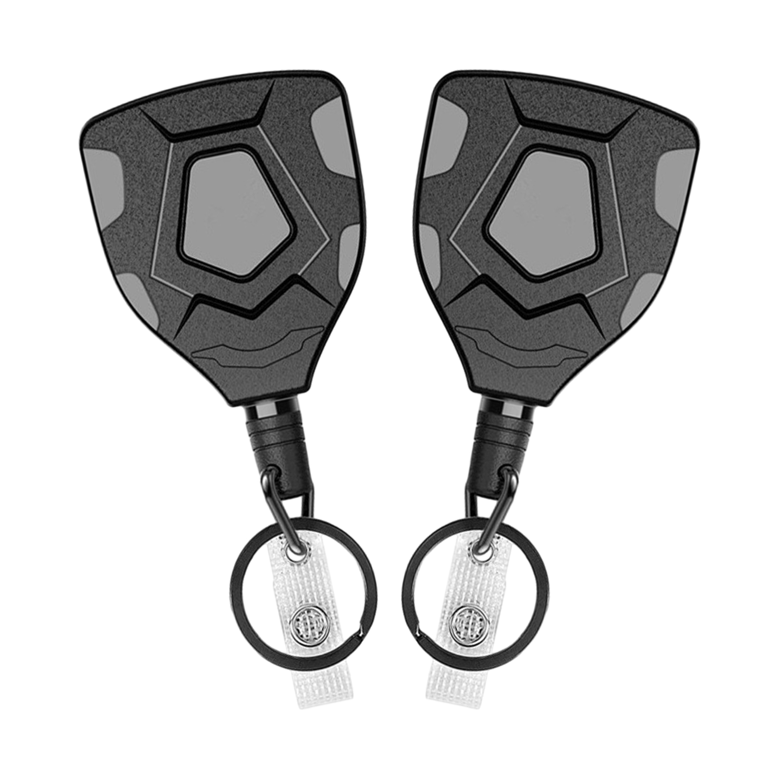 2pcs Retractable Keychain Sports With Belt Clip Badge Reel Portable ...