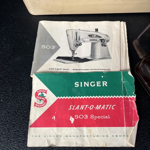 Vintage Singer Slant-O-Matic Sewing Machine Rocketeer Model 503 Special ...
