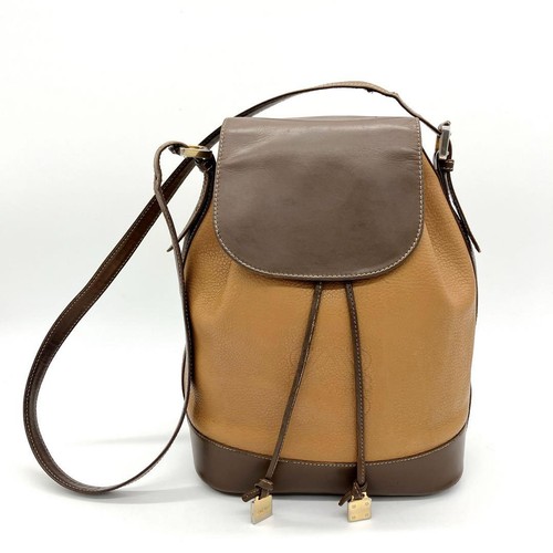 LOEWE Shoulder Bag Anagram Embossed Drawstring Style Leather Brown ...