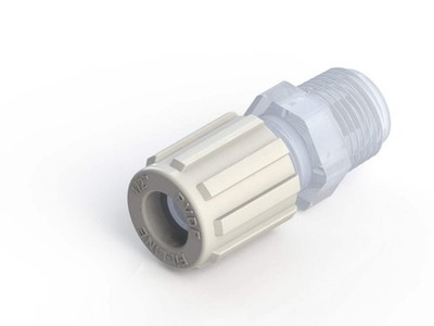 Fit-Line MC8-8N-1, 1/2" Flaretek x 1/2" Male NPT Connector, PFA, C8-8FN ...