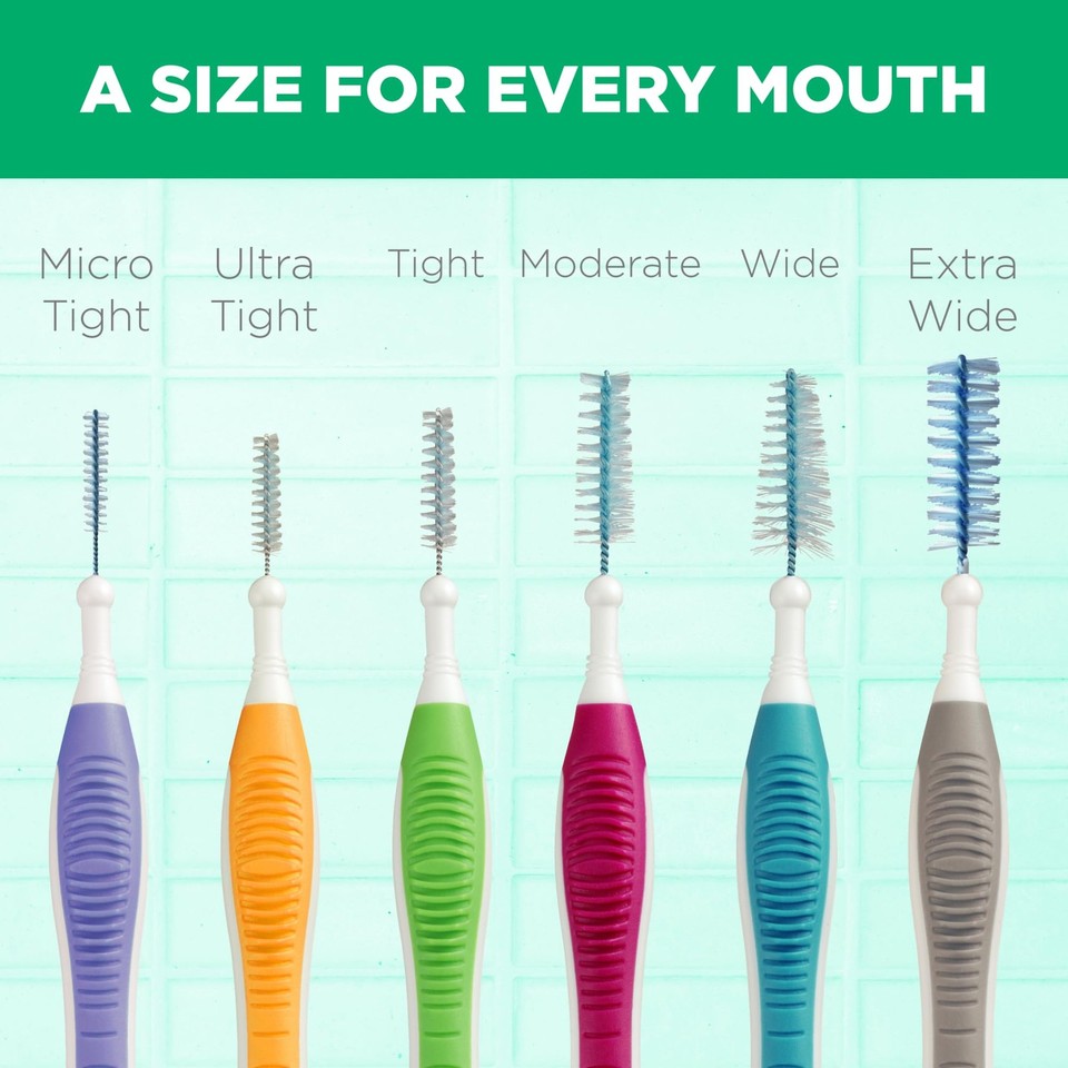 Proxabrush Go-Betweens - Wide - Interdental Brushes - Soft Bristled ...