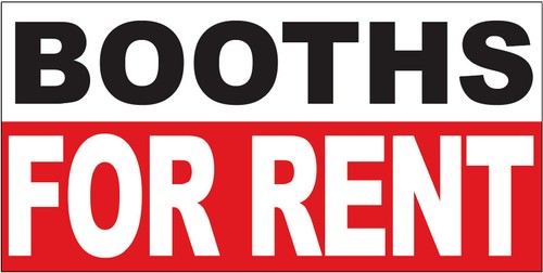 20x48 Inch BOOTHS FOR RENT Vinyl Banner Sign - wrb | eBay