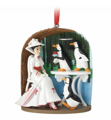 MARY POPPINS & PENGUIN WAITERS Disney SKETCHBOOK ORNAMENT 2018 Jolly ...
