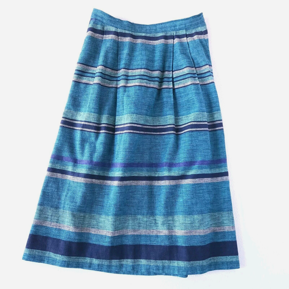 Vintage Skirt Midi Russ Togs Striped Size 12 Winter Outfit Light ...
