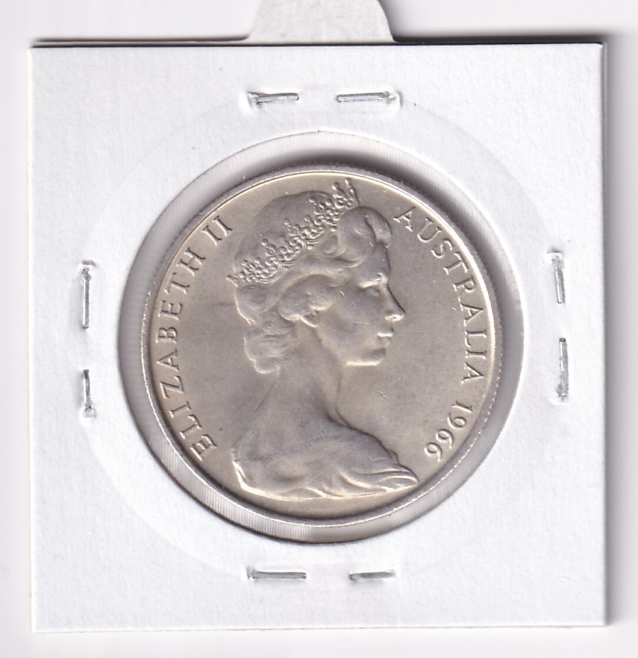 AUSTRALIAN: 1966 50 CENT 80% SILVER ROUND COIN #1062 | eBay