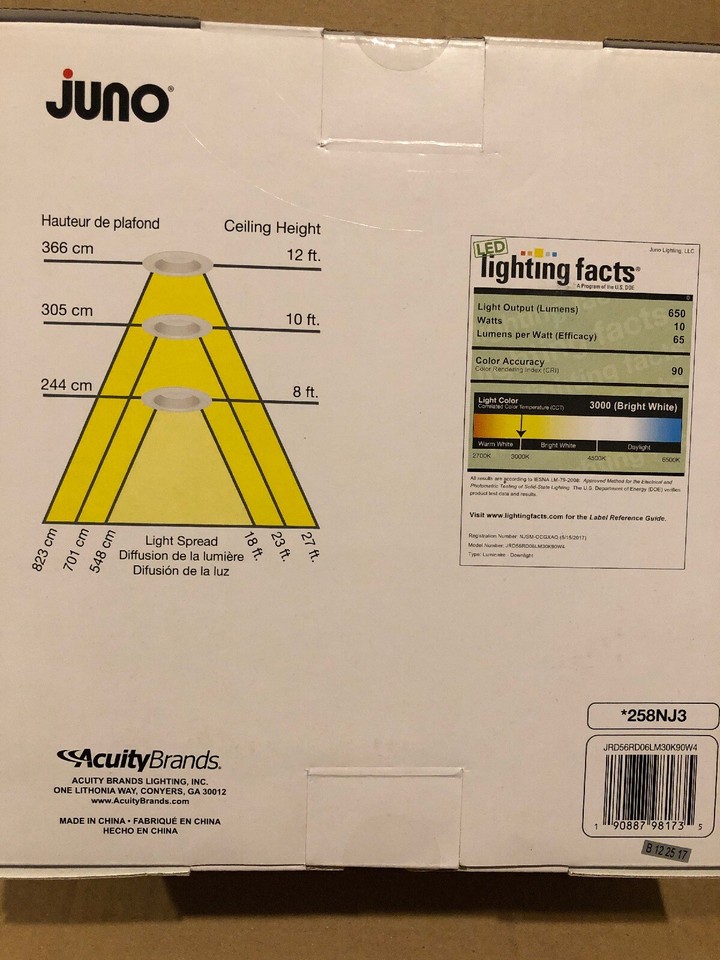Juno 65-Watt Equivalent White Dimmable LED Recessed Retrofit Downlight ...