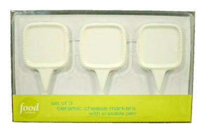 Food Network Erasable Ceramic Cheese Markers with Marker New in Package ...