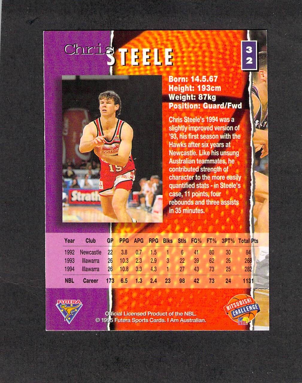 Y3128 Futera Basketball Chris Steele #32 Sports Card | eBay Australia