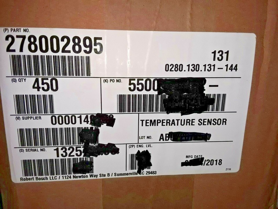 SeaDoo OEM Temp Sensor 278002895 278001016 BOSCH 0280130131 Temperature ...