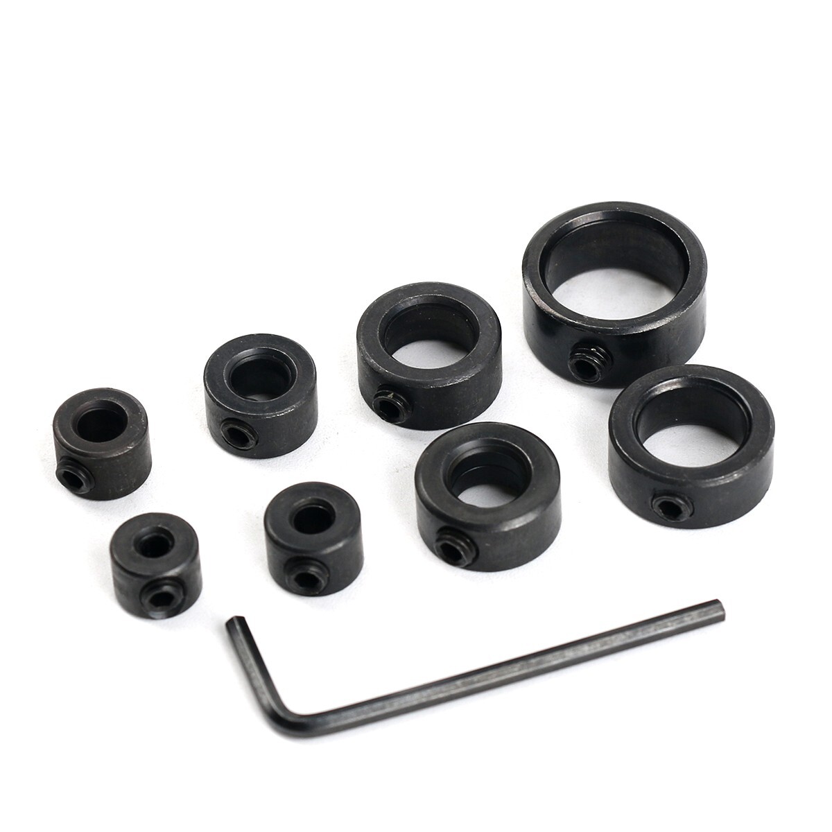 8Pcs/Set Depth Stop Collar Drill Bit Ring 3-16mm Ring Positioner ...