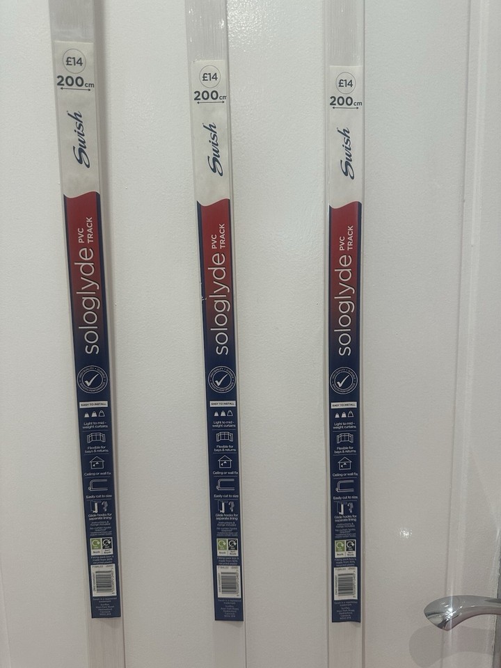 Swish Sologlyde PVC Track 200cm - Quantity x3 | eBay UK