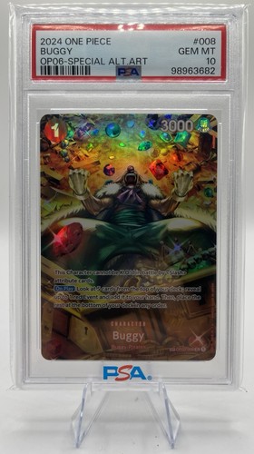 One Piece TCG Wings Of Captain OP06 OP03-008 Buggy SP Alt Art PSA 10 | eBay