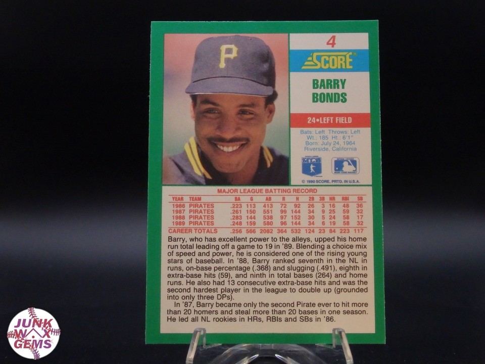 1990 Score #4 Barry Bonds NM | eBay