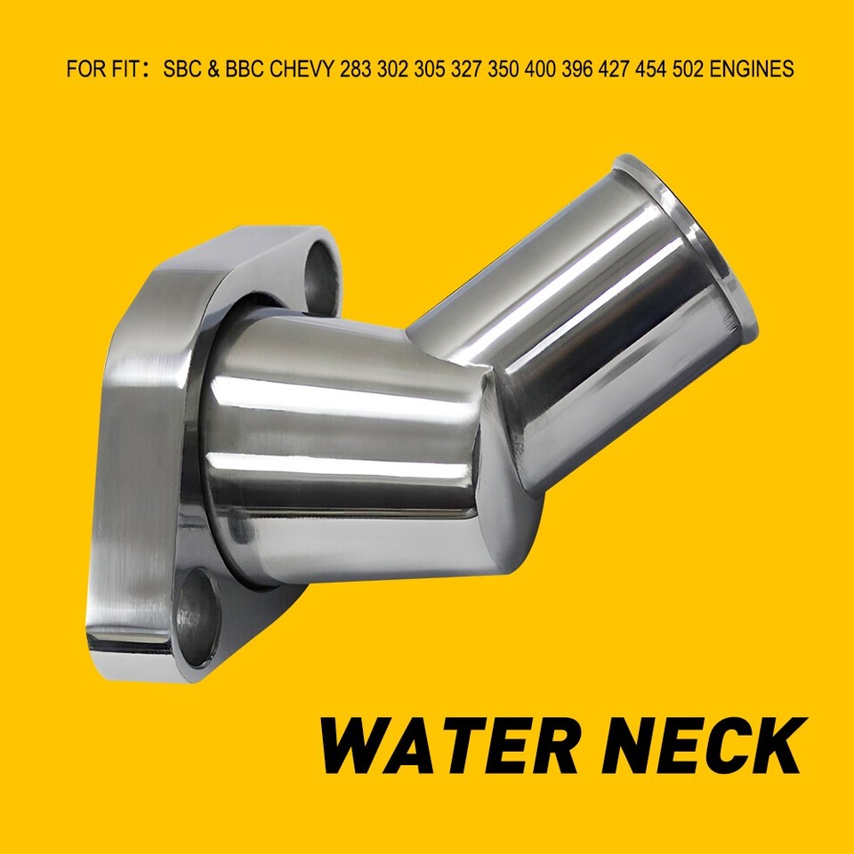 45° Swivel Water Neck Thermostat Housing For SBC BBC CHEVY 327 350 396 ...