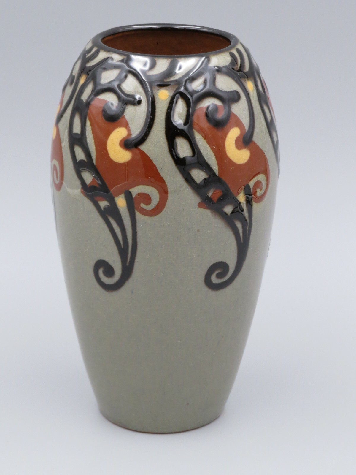 Max Laeuger Art Pottery Vase Karlsruhe 2405 DK AK Lauger Art Nouveau | eBay