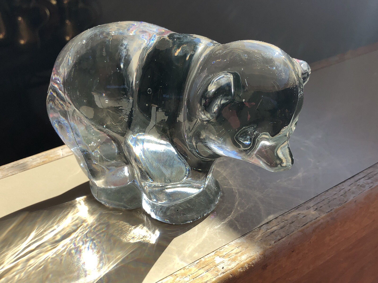 New Martinsville Crystal Baby Polar Bear Cubs Set Of 2 | eBay