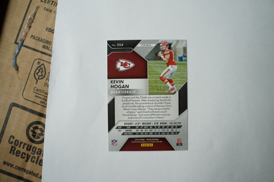 2016 Panini Prizm Prizms Red Crystals Chiefs COLOR MATCH #254 Kevin ...