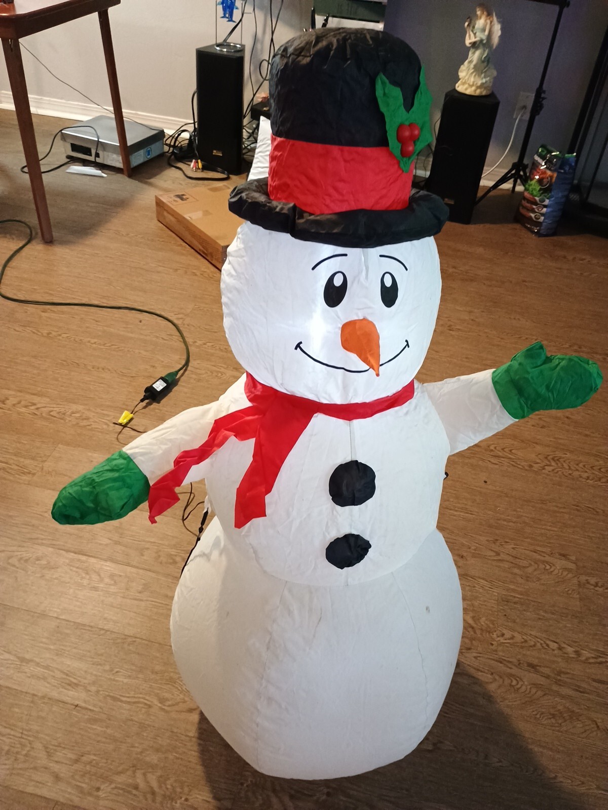 Home Accent Holiday Christmas 42 in LED Lighted SNOWMAN Airblown ...