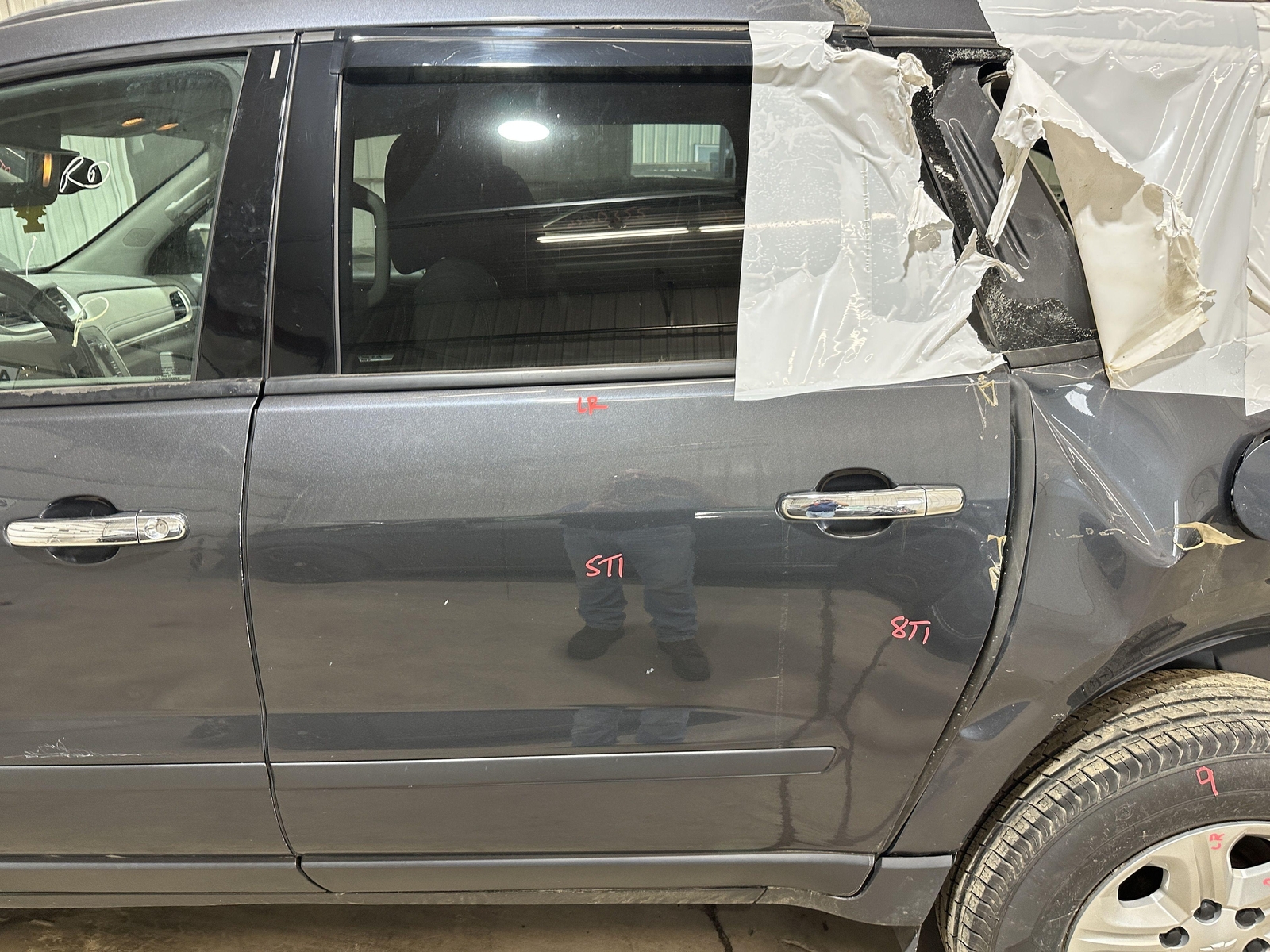 10-17 CHEVY TRAVERSE DRIVER LEFT REAR SIDE DOOR CYBER GRAY METALLIC ...
