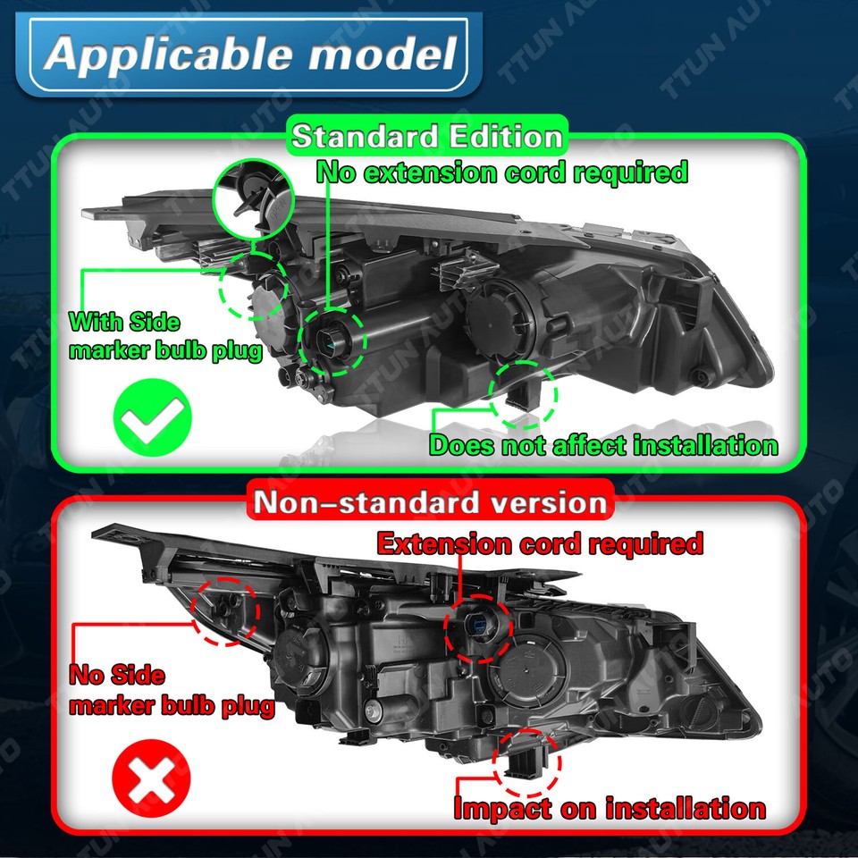 For 2019 2020 Kia Optima Headlight Halogen LED DRL 92102D5500 Passenger ...