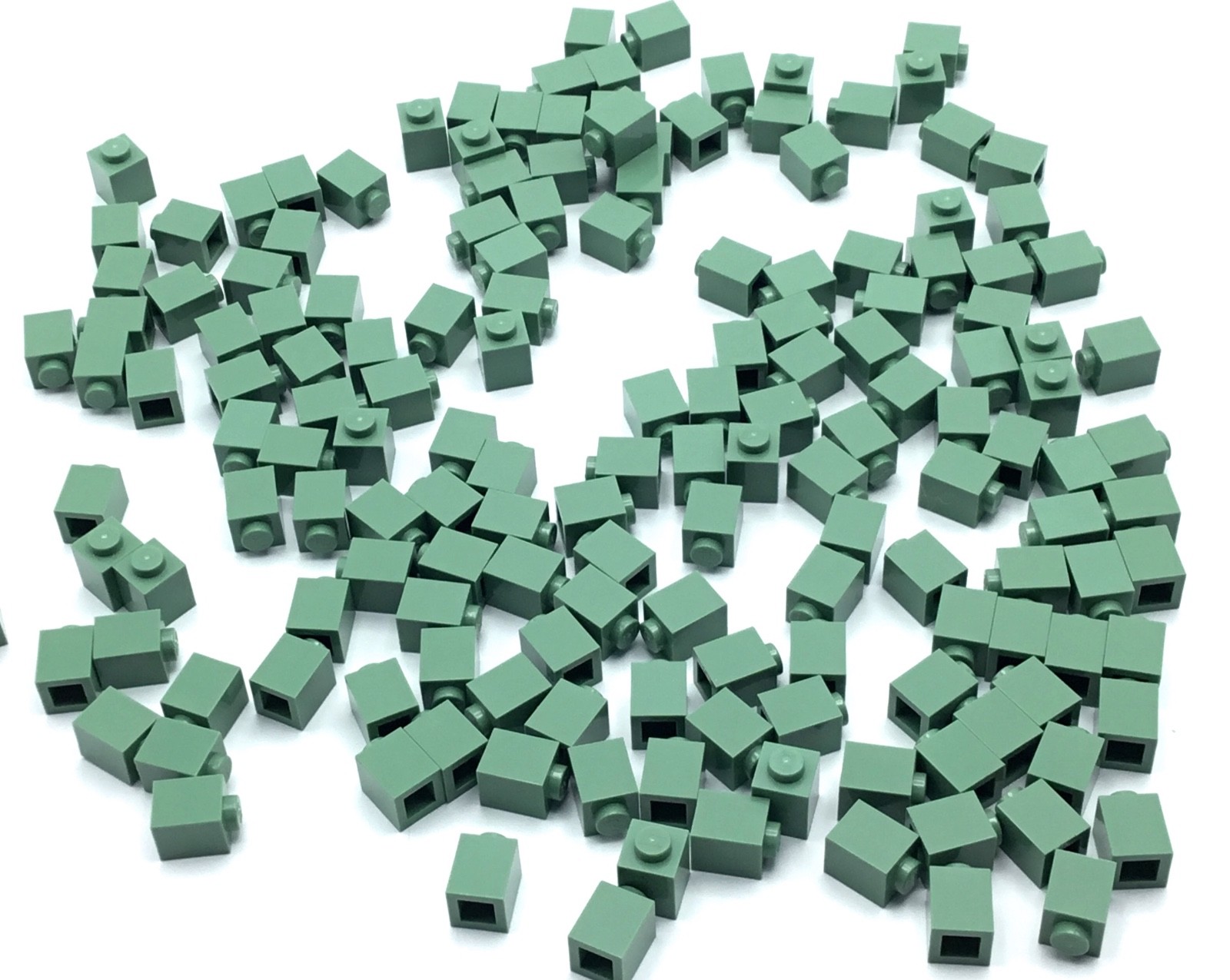 LEGO LOT OF SAND GREEN 1 X 1 STUD BRICK PARTS BUILDING BLOCK PARTS RARE ...