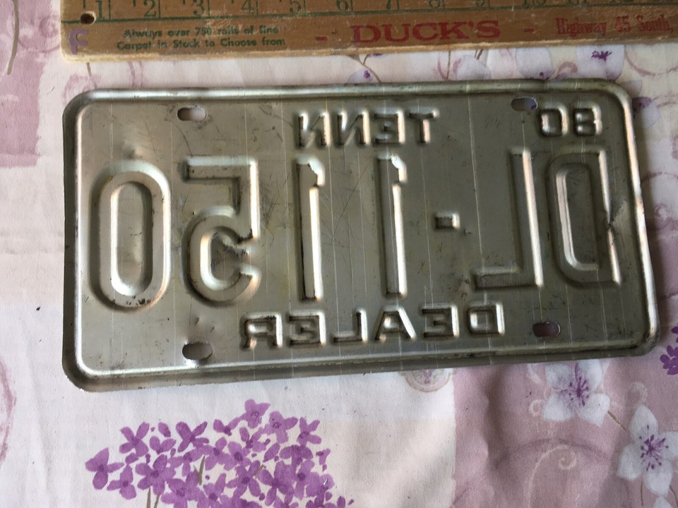 1980 Original Tennessee Dealer License plate # DL-1150 | eBay