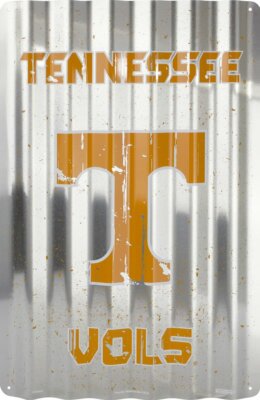 TENNESSEE VOLUNTEERS CORRUGATED METAL SIGN 12" X 18" UNIVERSITY VOLS ...