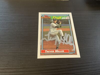 1992 Topps 684 Trever Miller Autographed Auto Signed Card | eBay