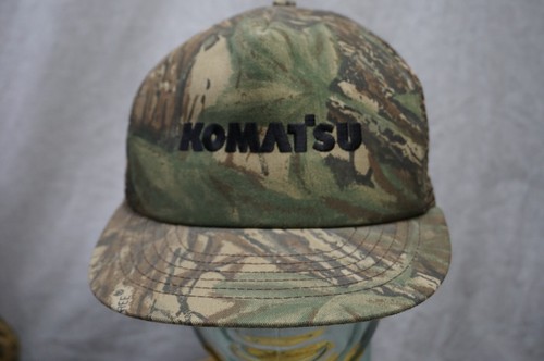Komatsu trucker hat cap snapback mesh camo embroidered spellout cap ...