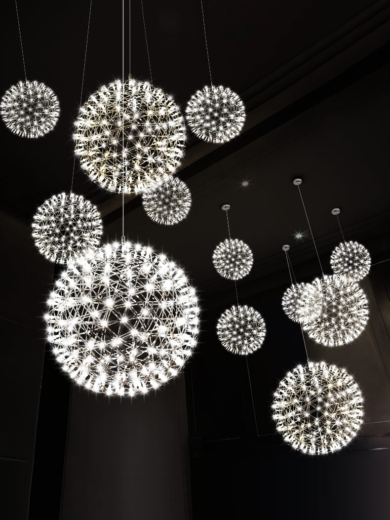 Romantic LED Firework Pendant Light Ball-Shape Sparkling Ceiling Lamp ...