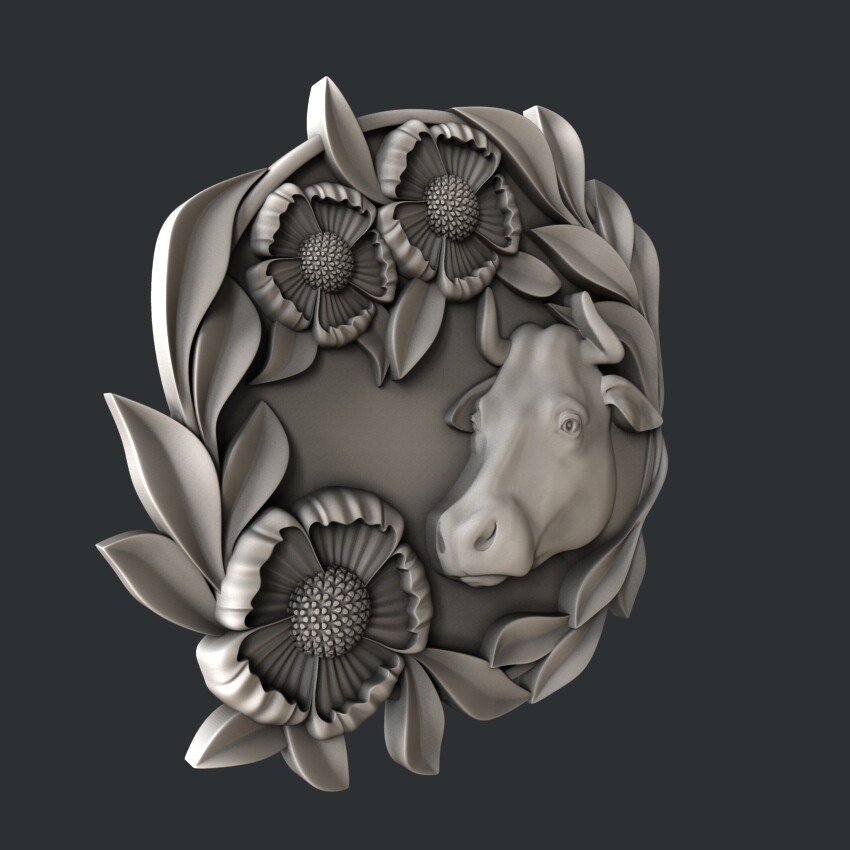3d STL models for CNC, Artcam, Aspire, cow | eBay UK