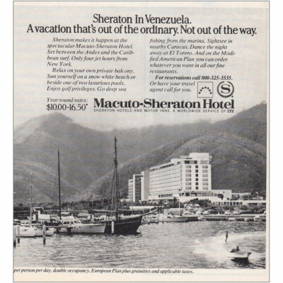 1972 Sheraton Macuto Hotel: Out of the Ordinary Vintage Print Ad | eBay