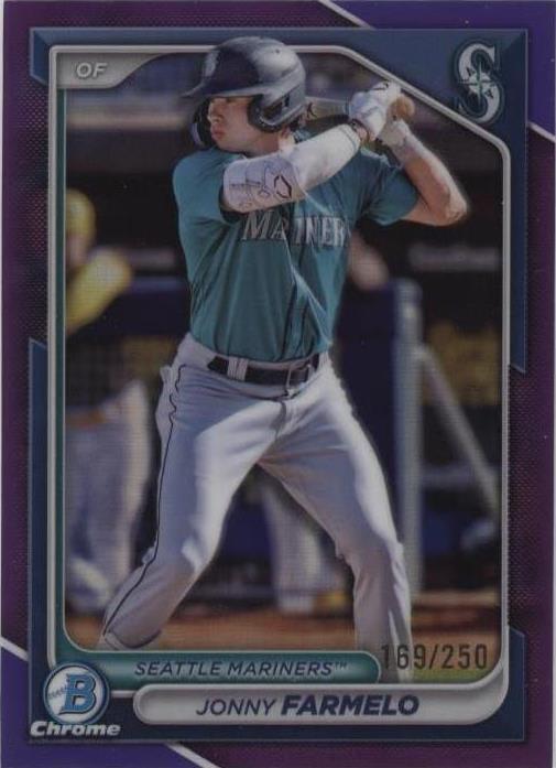 2024 Bowman Draft - Chrome Jonny Farmelo #BDC-193 Purple Refractor /250 ...