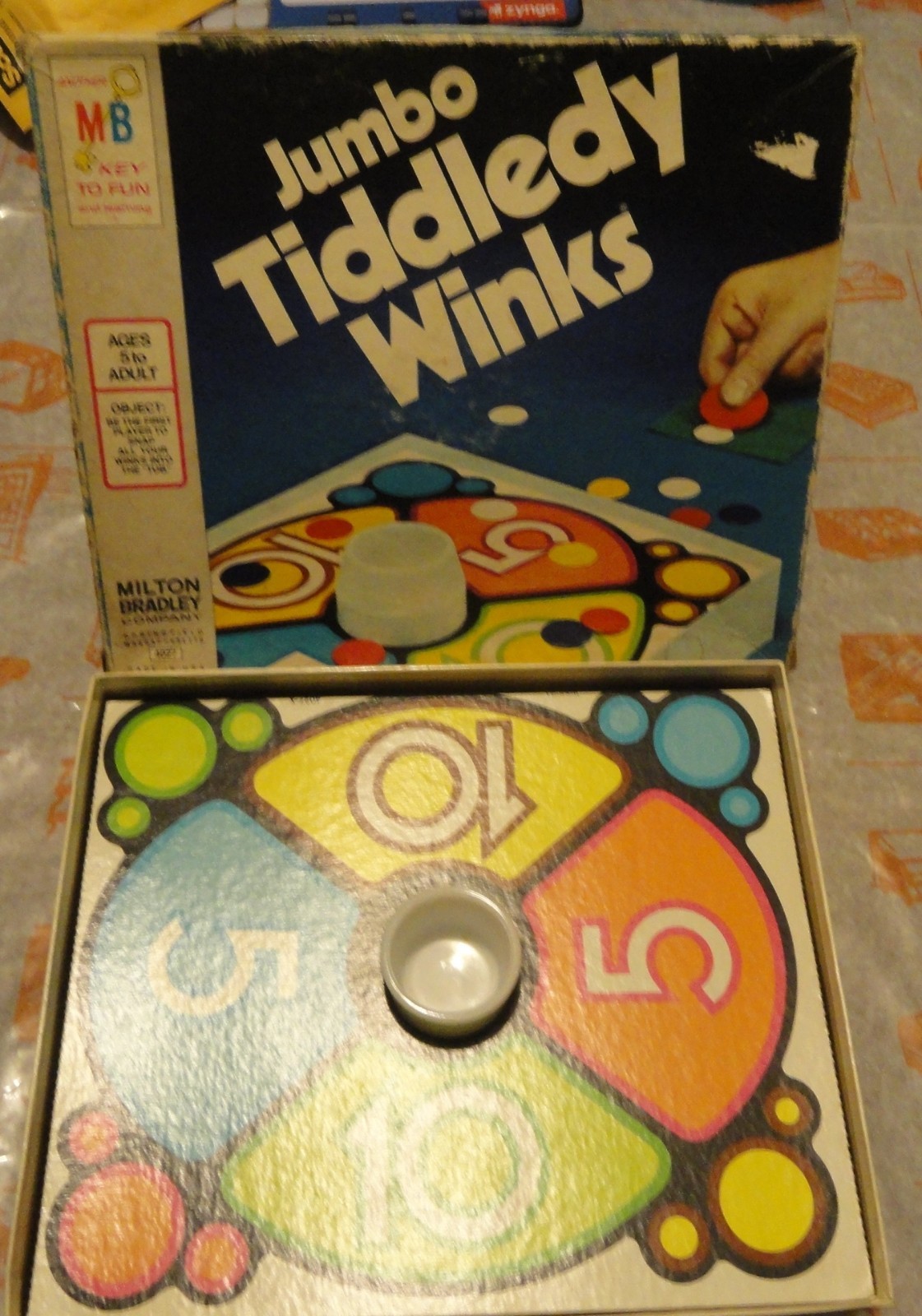Vintage 1963 Jumbo Tiddledy Winks Milton Bradley board game w/box | eBay