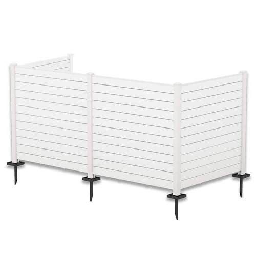 4ft.Wx4.17ft.H Outdoor Privacy Screens Framed Flat Fence Panels Kit for ...