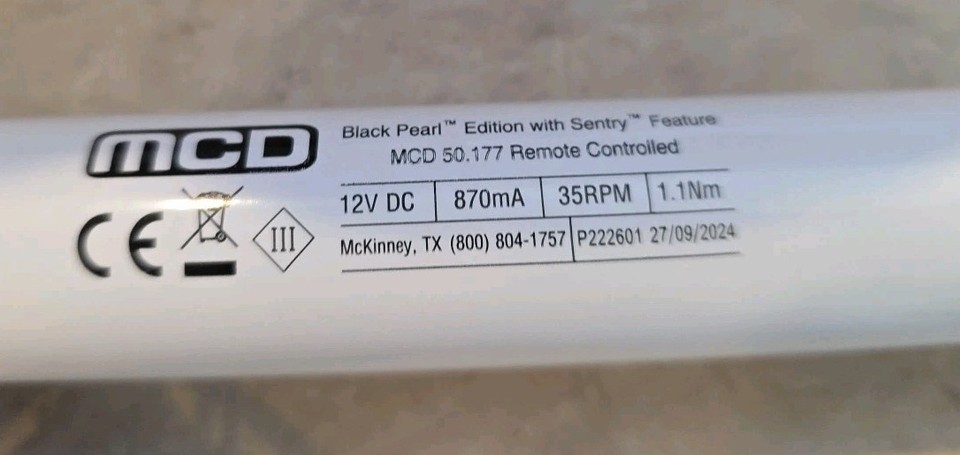 MCD Shade Motor - Black Pearl Edition with Sentry Feature - 50.177 | eBay