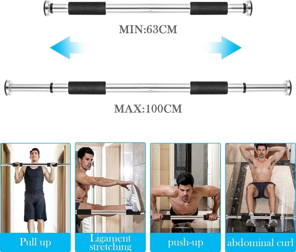 Pull up Chin Up Bar Doorway Upper Body Abs Gym Fitness Training ...
