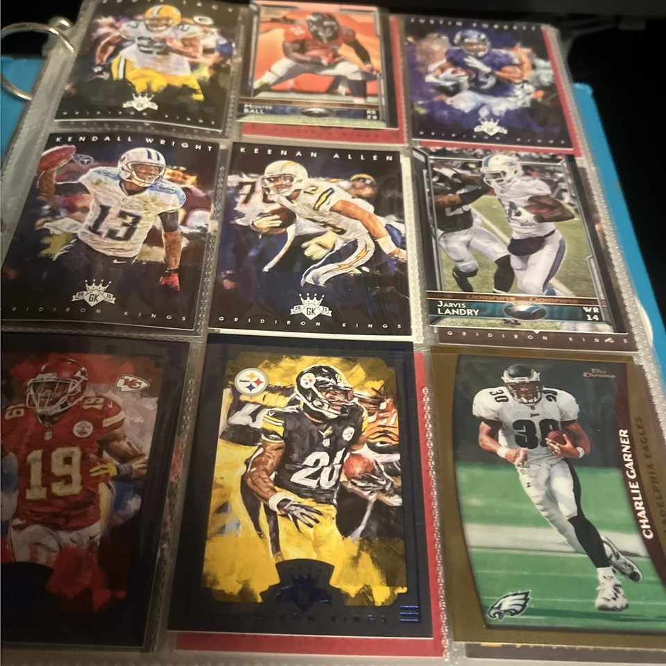 NFL Football Card Lot Worth Two Binders Full Wirh Extra Pages | eBay