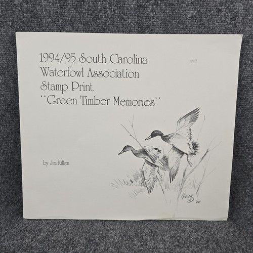 1994/95 SC Waterfowl Assoc Stamp Print Folder Green Timber Memories Jim ...