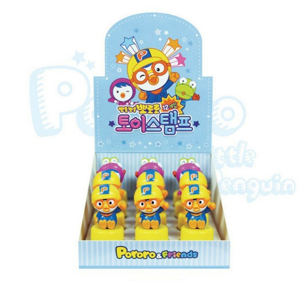 Pororo Character Mini Figure Compliment Stamp 12ea Set Toy Korea TV ...