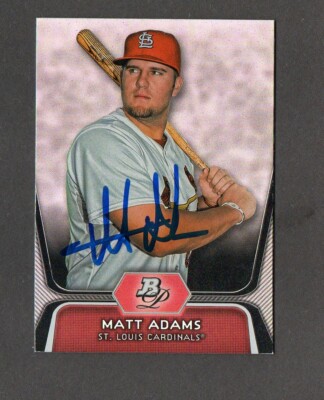 Matt Adams Signed Autographed 2012 Bowman Platinum #1 RC Cardinals | eBay