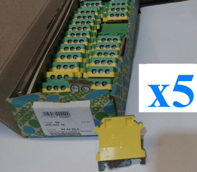 x5 NEW 0443052 PHOENIX CONTACT, UISLKG 16 Installatiion Ground 5pcs | eBay
