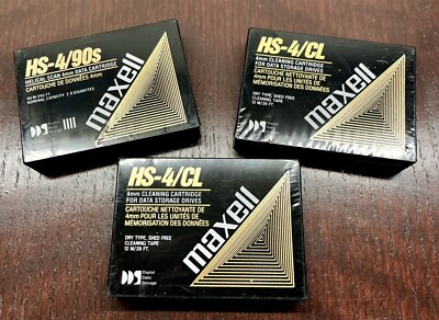 LOT of 3 NEW Maxell data cartridges - HS-4/CL x2 & HS-4/90S x1 | eBay