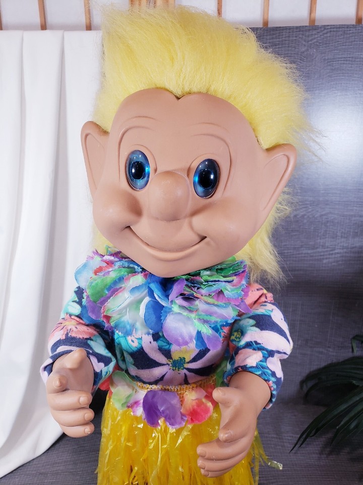 RARE Vintage Hawaiian Troll Doll Large 24" Electric Motion - Collectors ...