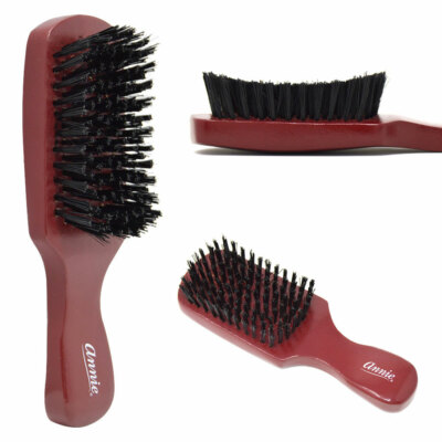 Annie Curved HARD Boar Bristle Wave Hair Brush Wooden Handle Premium ...