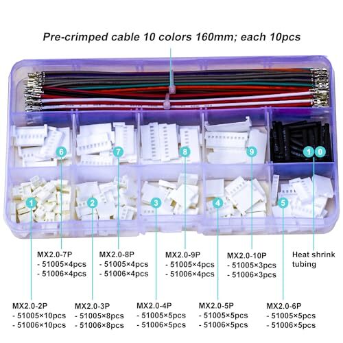 Molex Connector Kit 2.0mm Pitch Male Female Connector with Premium ...