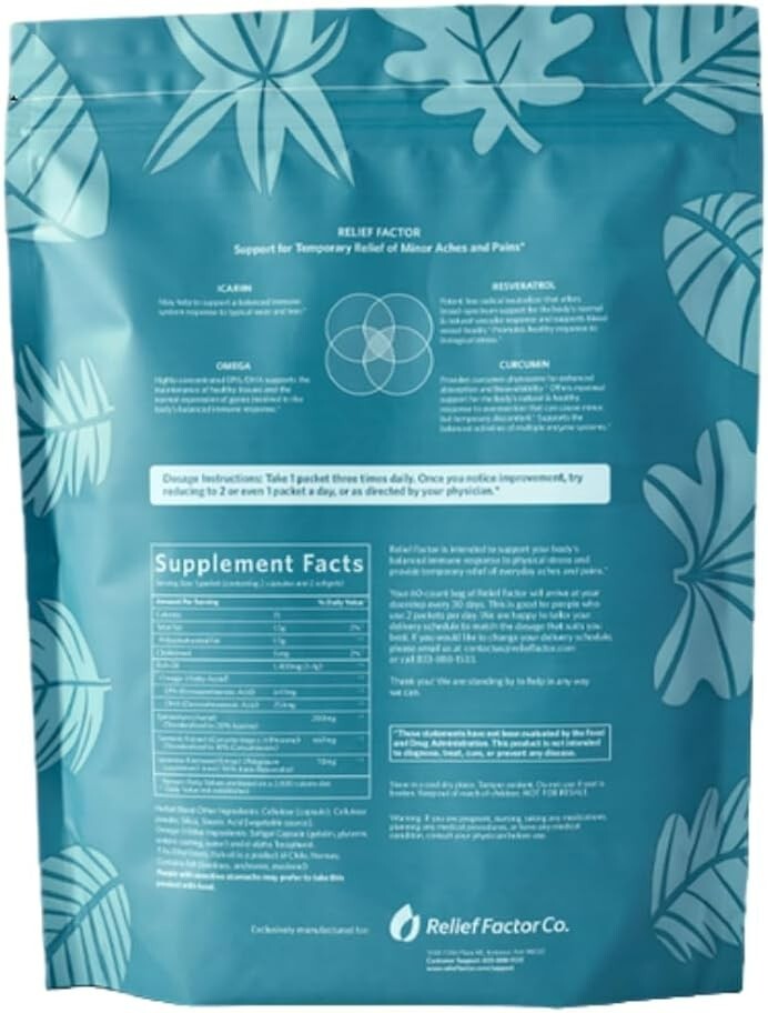 Relief Factor Blend – Joint & Muscle Comfort Support – 60 Daily Packs ...