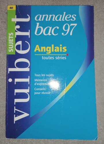 Annales BAC 1997 anglais éditions Vuibert | eBay