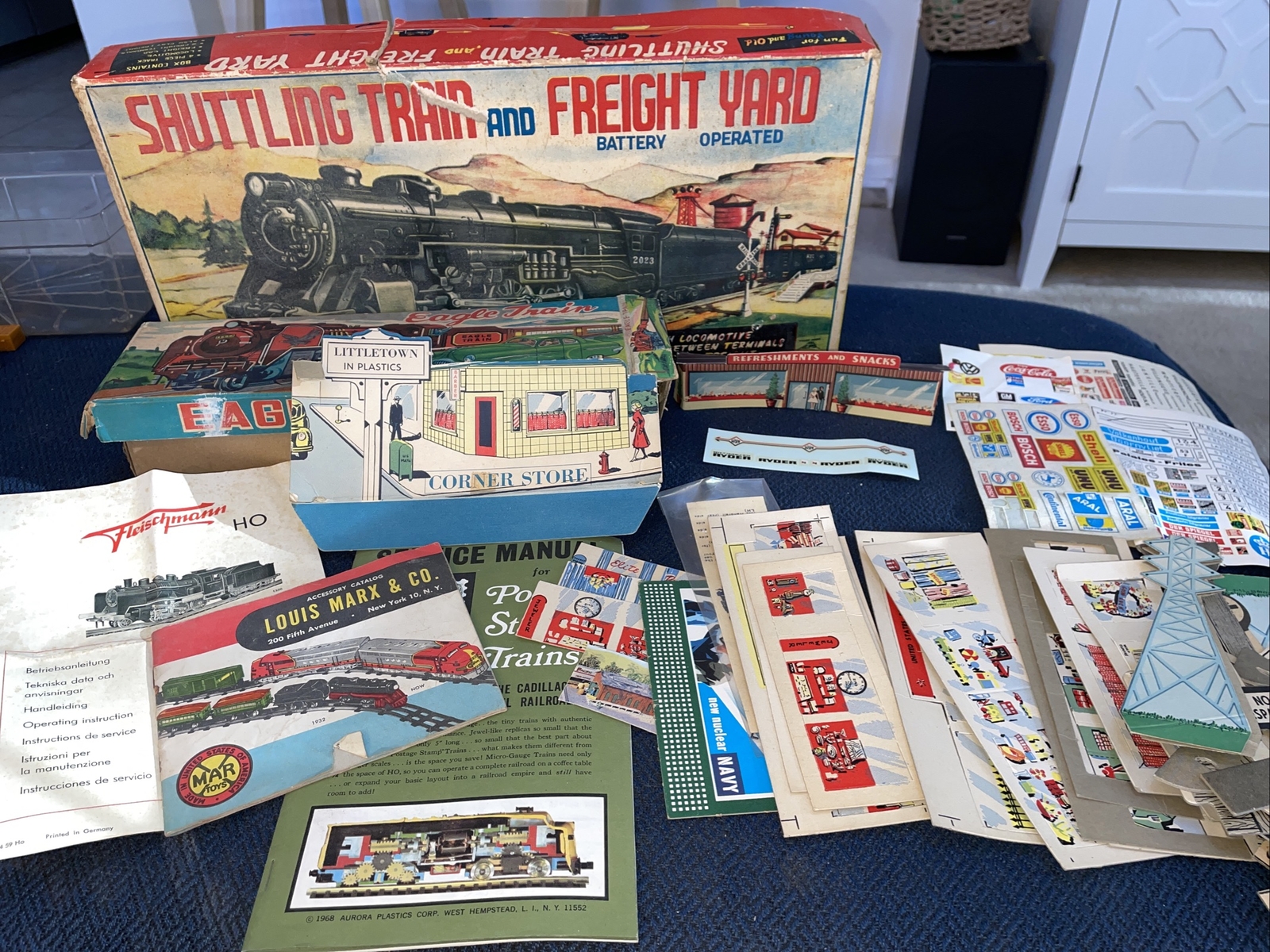Vintage Lot of Toy Train Paper and Boxes Only Decals Cardboard ...